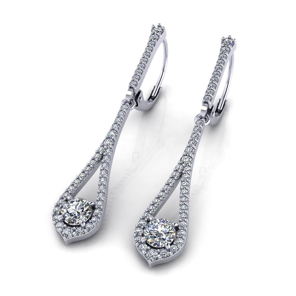 Dangling Diamond Earrings Jewelry Designs