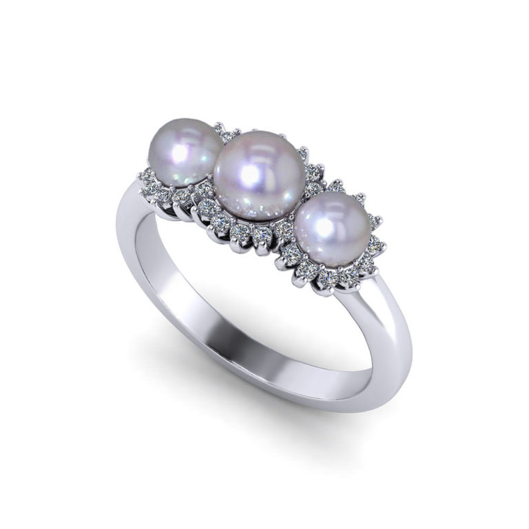 Three Pearl Ring - Jewelry Designs
