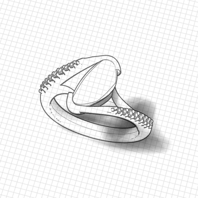 Free Form Australian Opal Ring - Jewelry Designs