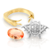 Padparadscha Sapphire Ring - Jewelry Designs