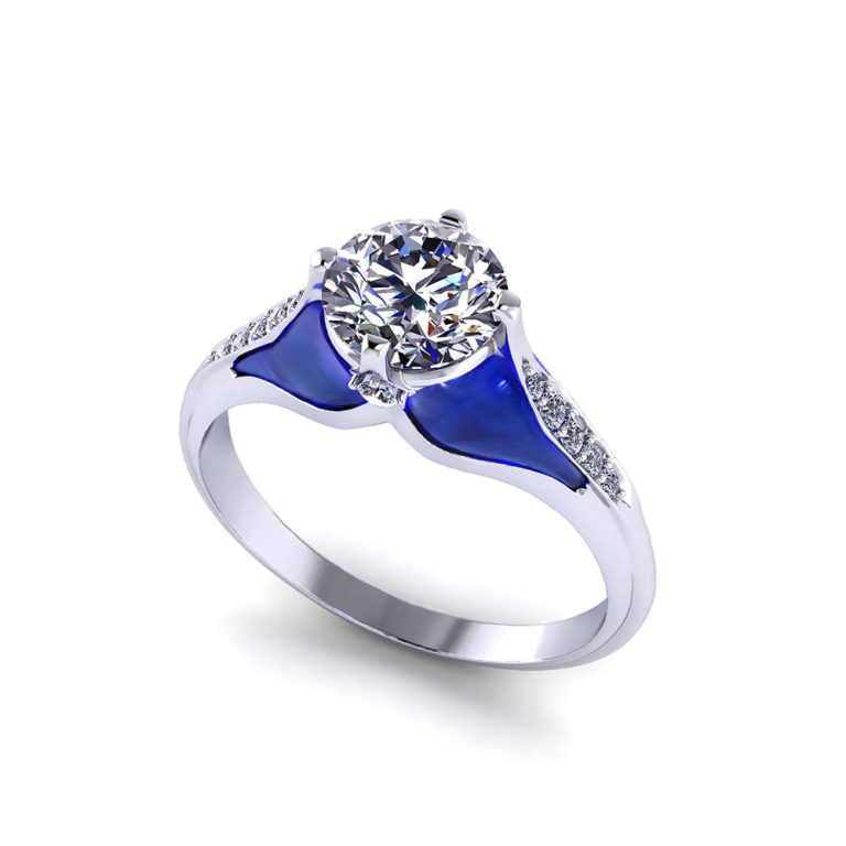 Artfully Crafted Engagement Ring - Jewelry Designs