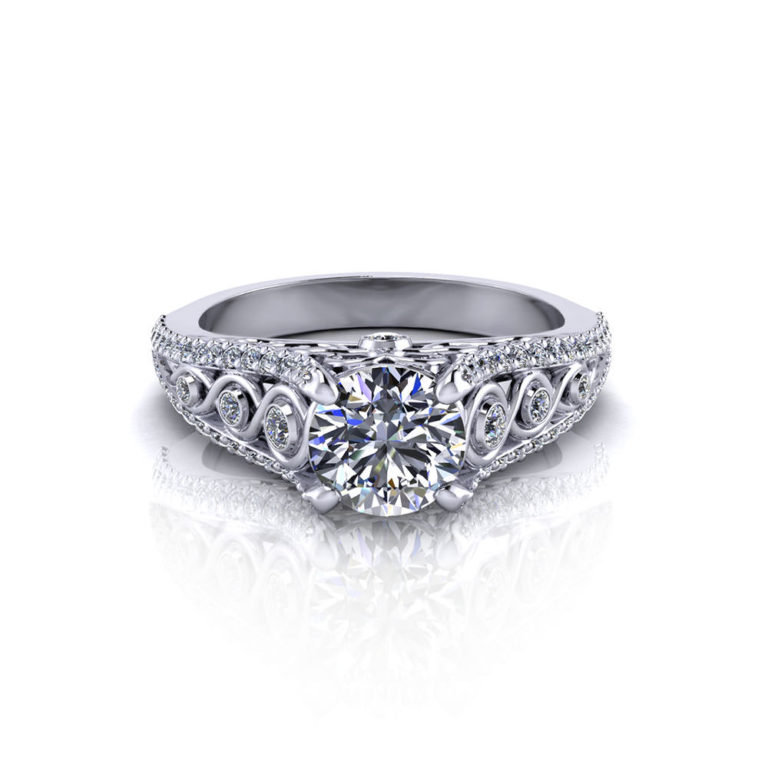 Elegant Diamond Engagement Ring - Jewelry Designs