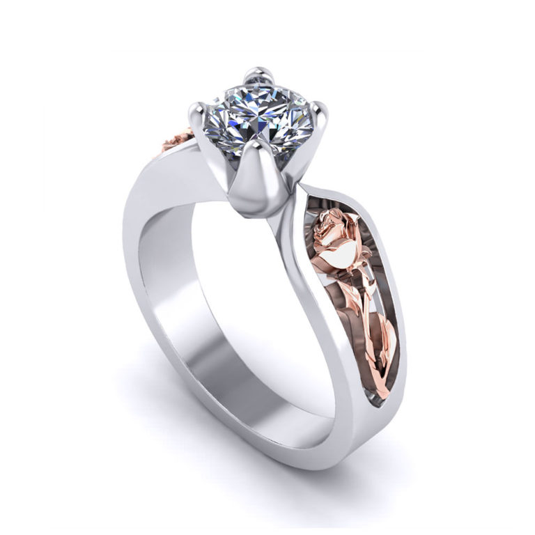 Diamond Rose Engagement Ring - Jewelry Designs