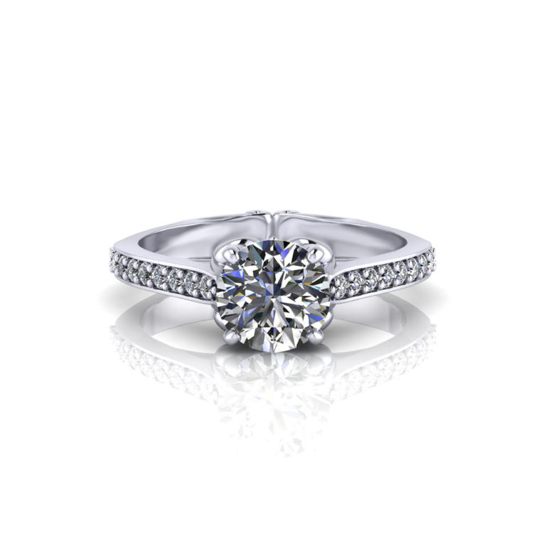 Tulip Set Engagement Ring - Jewelry Designs
