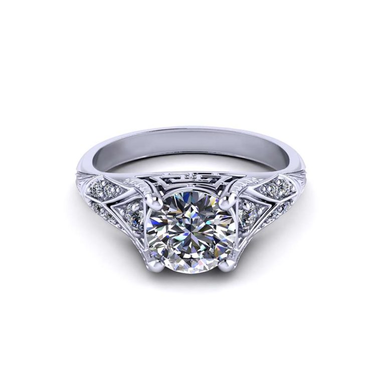 Artfully Crafted Engagement Ring - Jewelry Designs