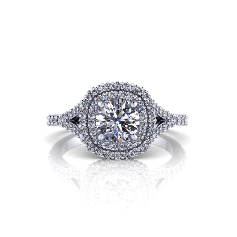 Cushion Halo Engagement Ring - Jewelry Designs