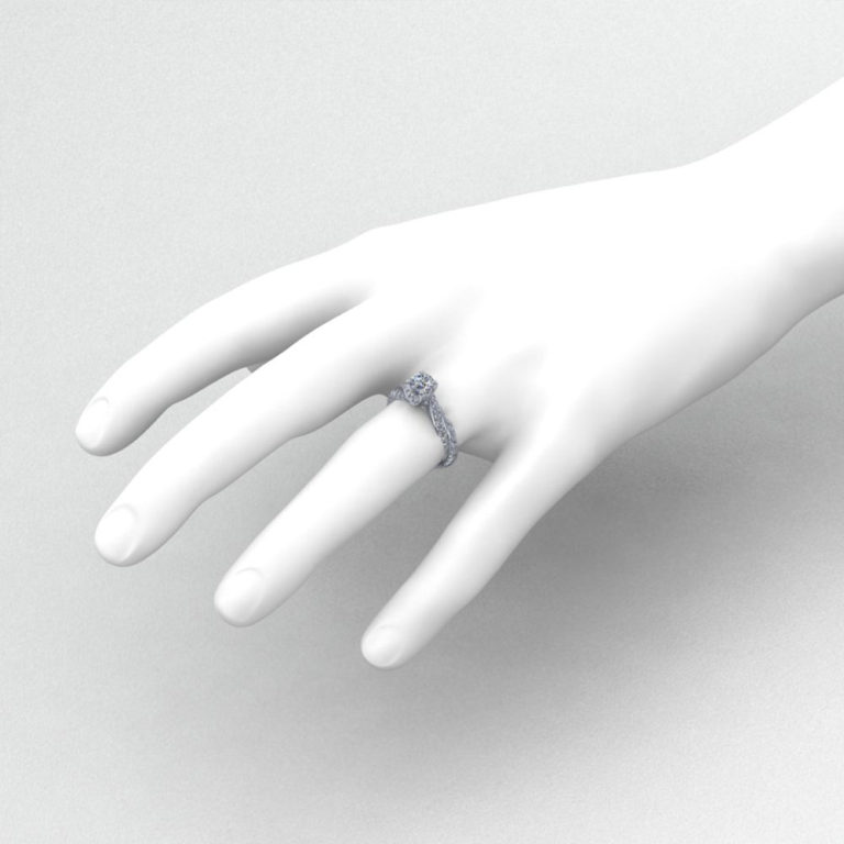 Diamond Ribbon Engagement Ring - Jewelry Designs