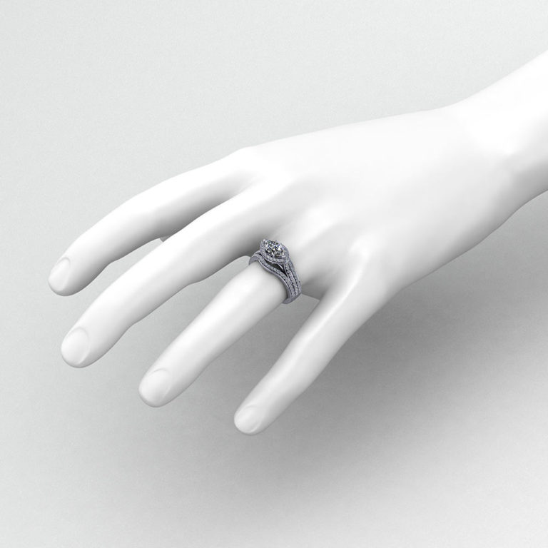 Horizontal Marquise Engagement Ring - Jewelry Designs