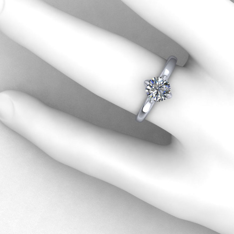 Artistic Diamond Solitaire Ring - Jewelry Designs
