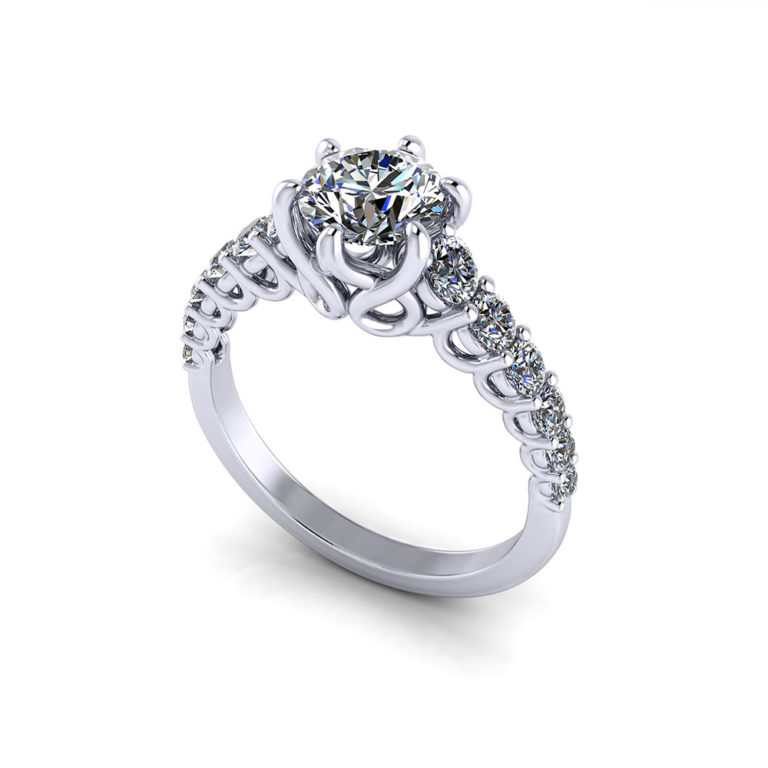 Geometric Diamond Engagement Ring - Jewelry Designs