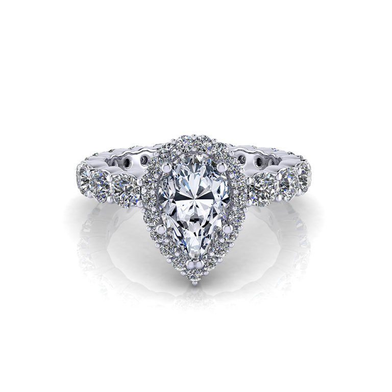 Infinity Pear Shape Engagement Ring - Jewelry Designs