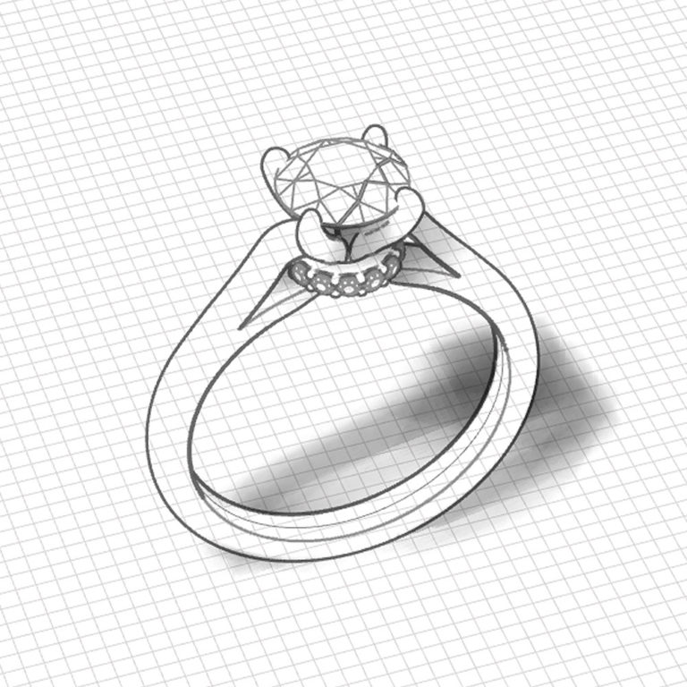 Diamond Burst Engagement Ring - Jewelry Designs