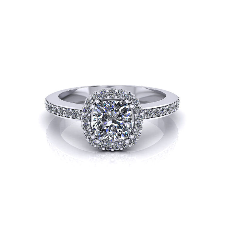 Line Set Engagement Ring - Jewelry Designs