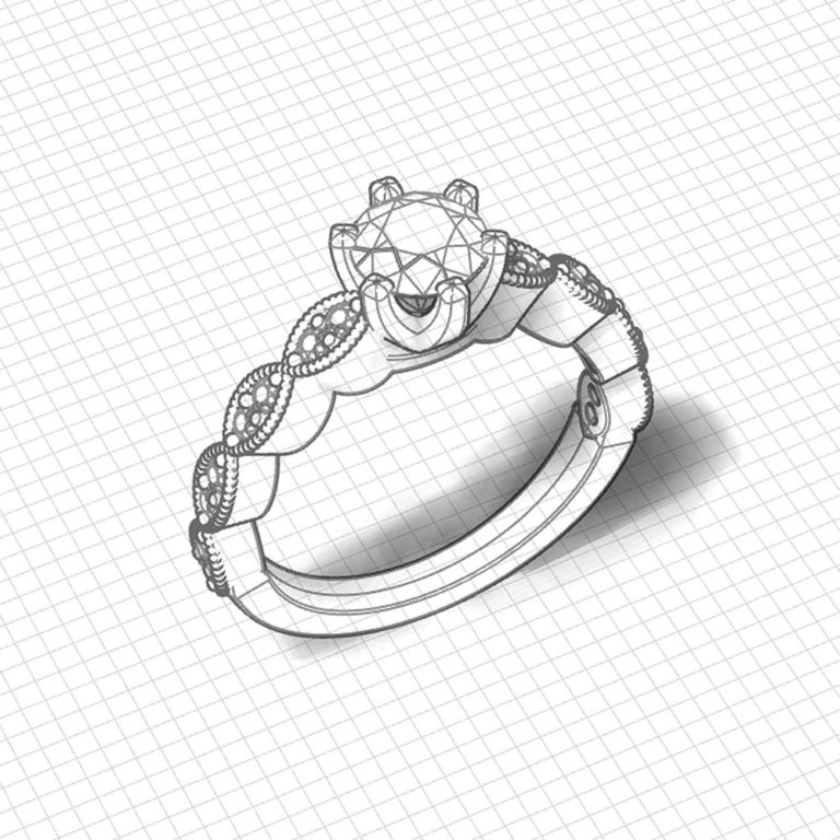 6 Prong Engagement Ring - Jewelry Designs