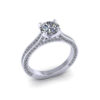 Line Set Engagement Ring - Jewelry Designs