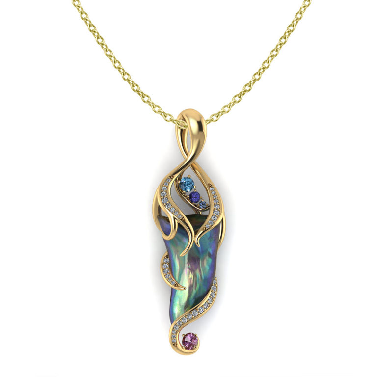 Abalone Pearl Necklace - Jewelry Designs