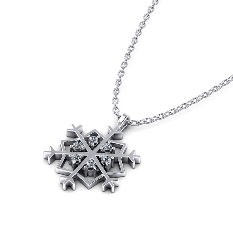 Diamond Snowflake Pendant - Jewelry Designs