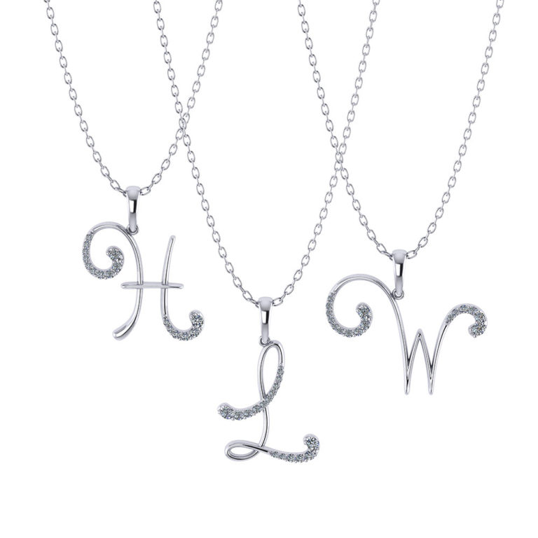 Script Diamond Pendant - Jewelry Designs