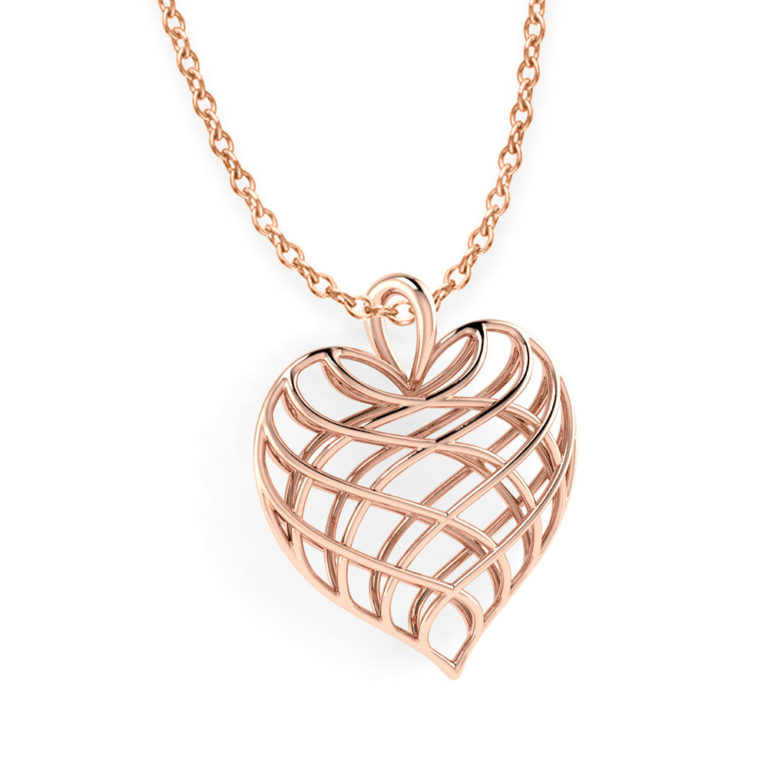 Lattice Heart Necklace - Jewelry Designs