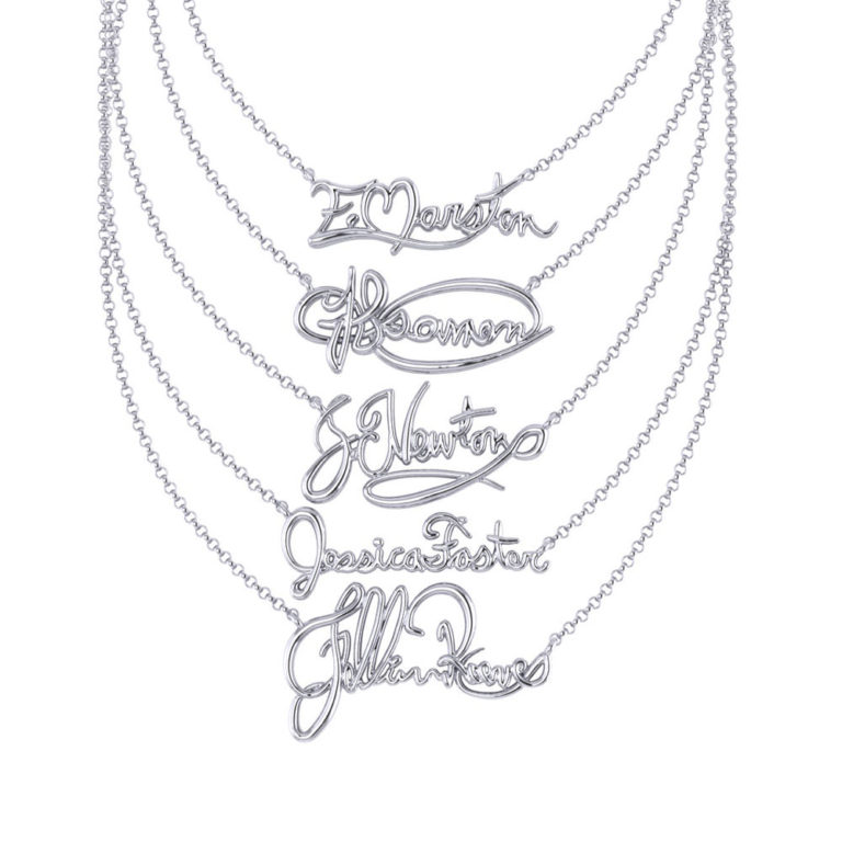 Gold Signature Necklace - Jewelry Designs