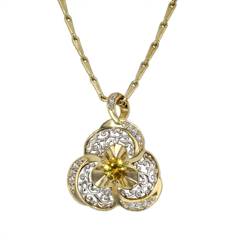 Diamond Filigree Necklace - Jewelry Designs