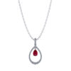 Teardrop Ruby Diamond Necklace - Jewelry Designs