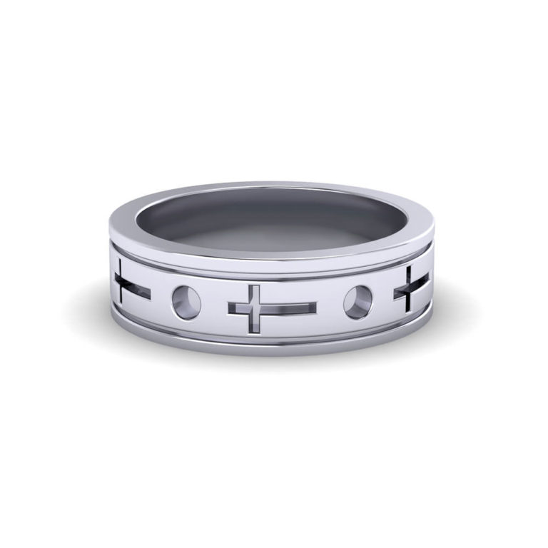 Cross Wedding Band - Jewelry Designs