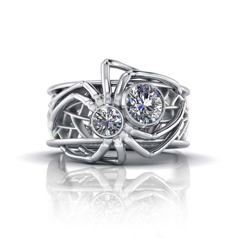 Spider Web Wedding Ring - Jewelry Designs
