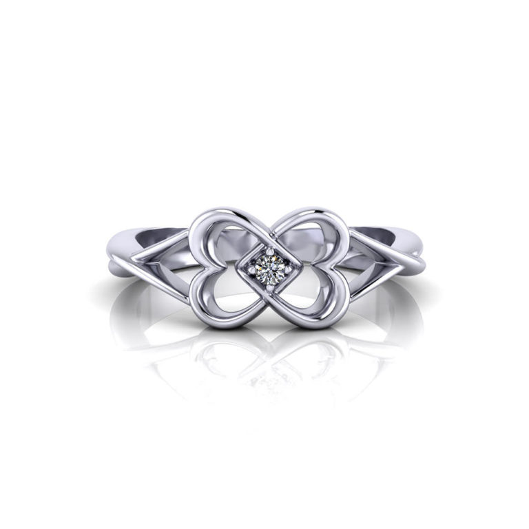 Interlocking Heart Promise Ring - Jewelry Designs