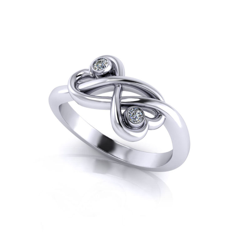 Interlocking Heart Promise Ring - Jewelry Designs