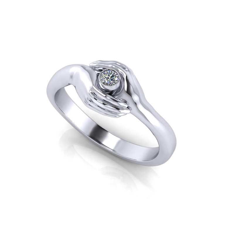 Clasped Hand Promise Ring - Jewelry Designs