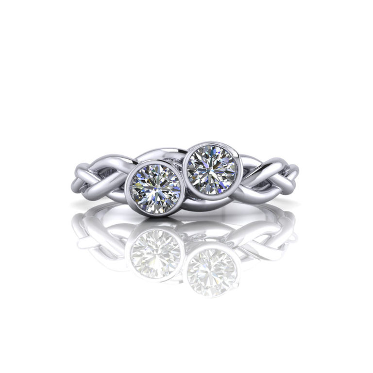 Braided Diamond Engagement Ring - Jewelry Designs