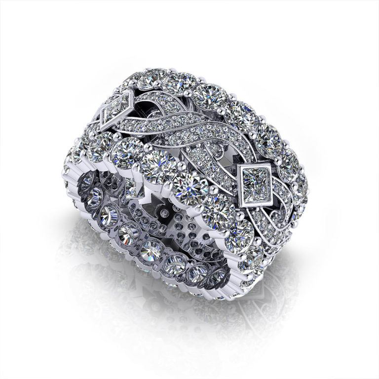 Wide Diamond Band - Jewelry Designs