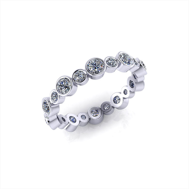 Diamond Bezel Eternity Band - Jewelry Designs