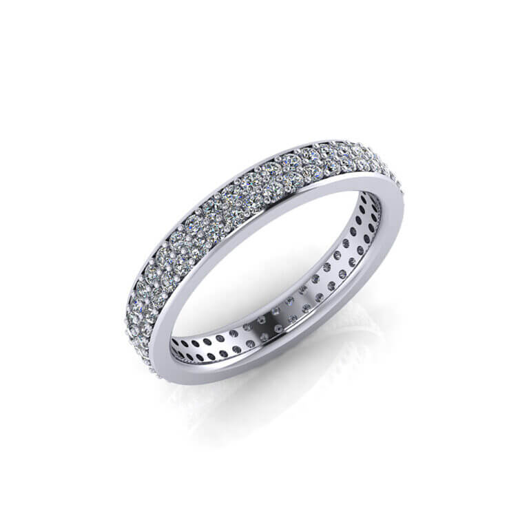 Narrow Pave Wedding Ring - Jewelry Designs