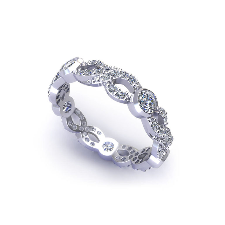Infinity Diamond Wedding Ring - Jewelry Designs