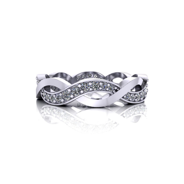 Woven Diamond Eternity Band - Jewelry Designs