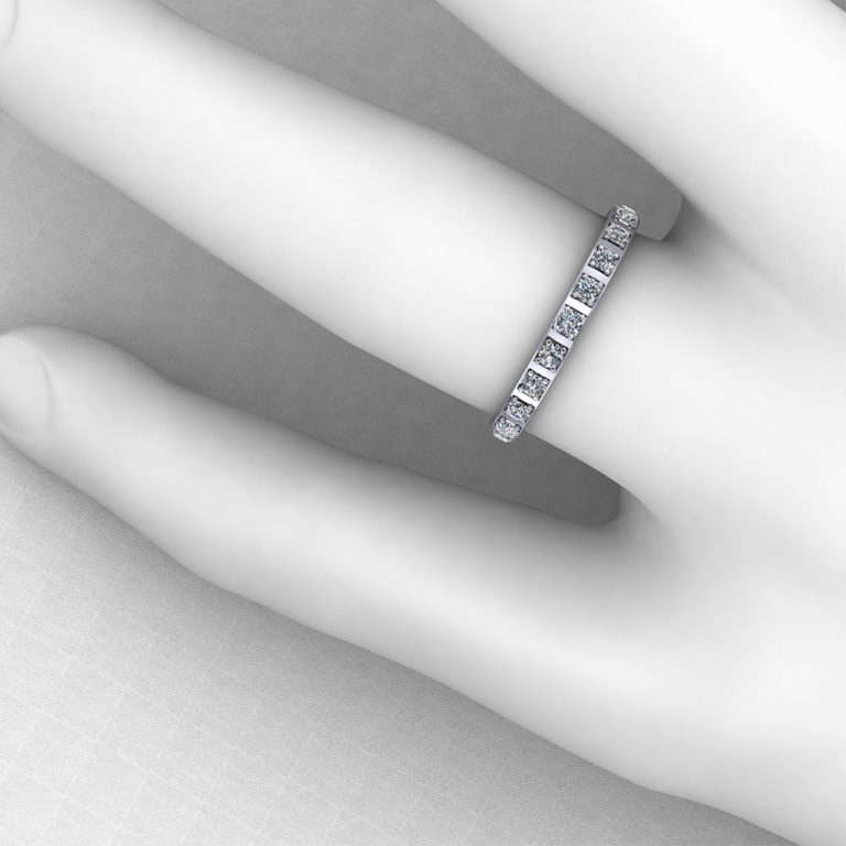 Diamond Station Eternity Ring - Jewelry Designs