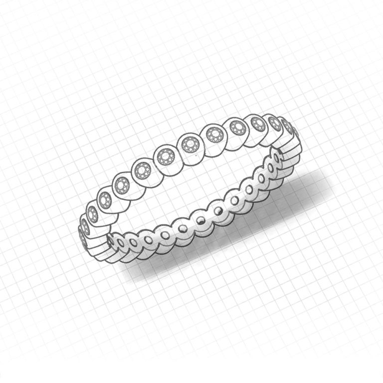 Simple Bezel Eternity Band - Jewelry Designs