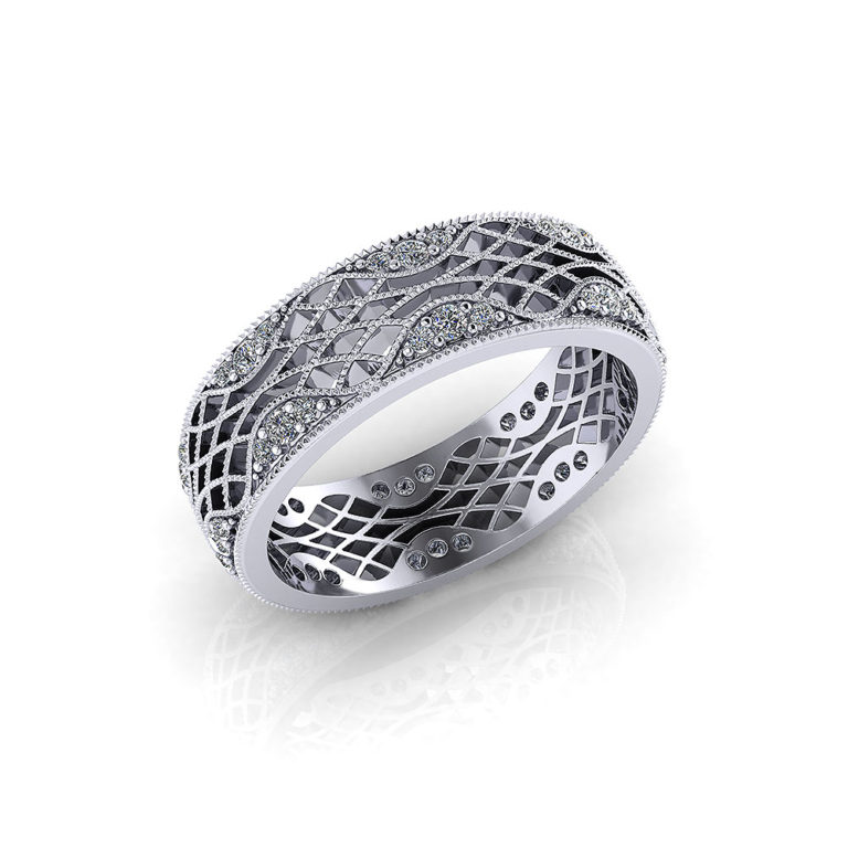 Lattice Wedding Ring - Jewelry Designs