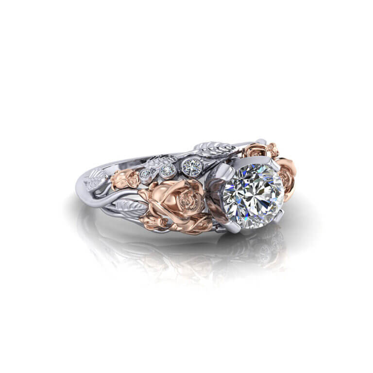 Rose Diamond Engagement Ring - Jewelry Designs
