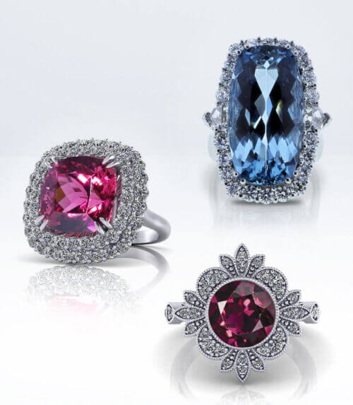 Colored Stone Rings - Jewelry Designs - Product