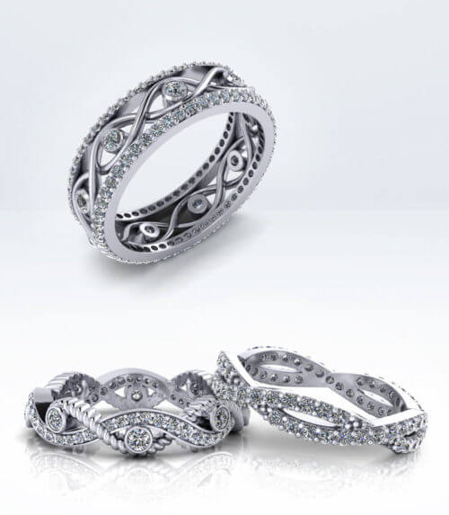 Infinity Wedding Rings - Jewelry Designs - Product